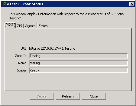 Viewing Detailed Zone Status Information
